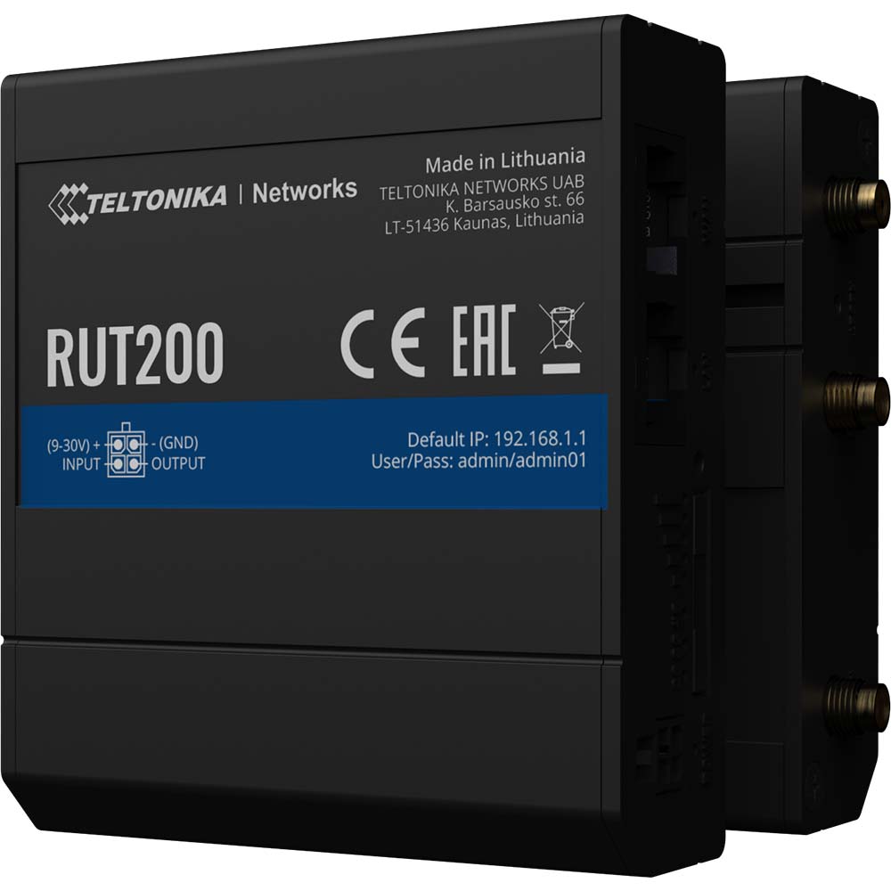 Teltonika RUT200: 4G/LTE (Cat 4) Router - 128MB RAM