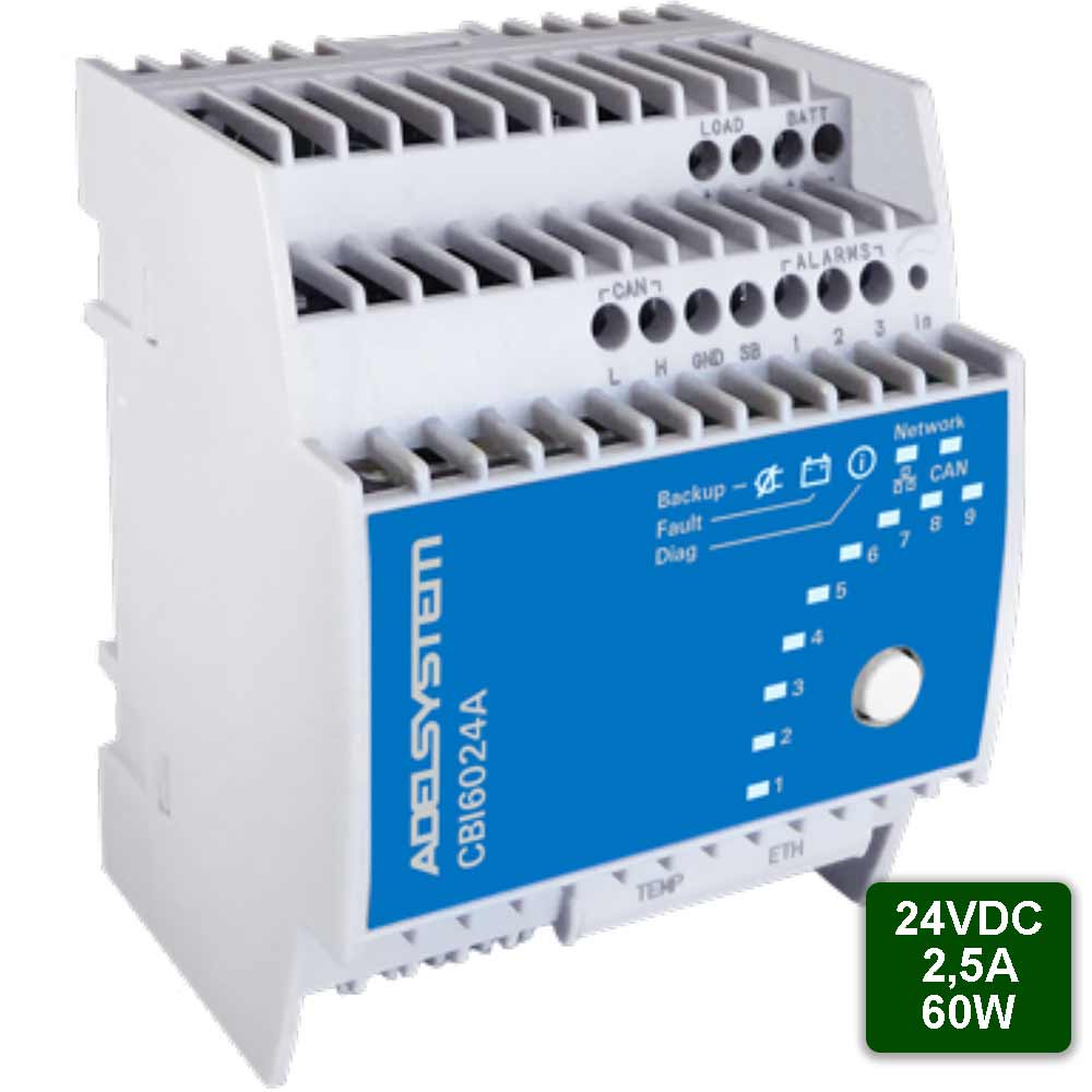 24V DC USV Anlagen | für die Hutschiene: ADELSystem CBI6024A | All-in ...